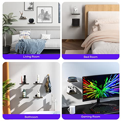 Speaker Shelf Wall Mount Stand for JBL Flip 6, Flip 5, Flip 4, Clip 4, Clip 3, Go 3, Go 2, for Bose SoundLink Color II, Revolve Series II, Speaker Shelf for JBL, Bose Space-Saving Mount (Pack of 2)