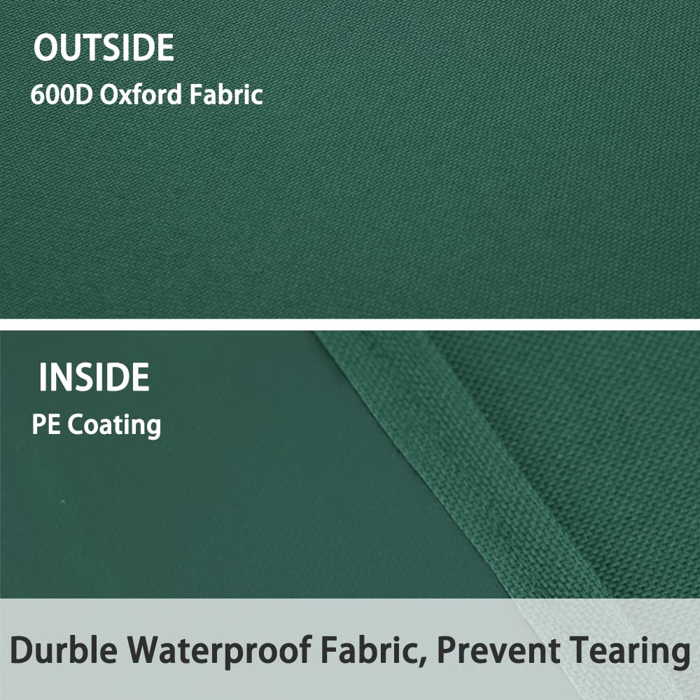 GROWORLD Leaf Tarp with 4 Handles Garden Waste Yard Tarps Extra Reinforced Corner Waterproof Reusable Durable Tarp Collector for Clean-Ups