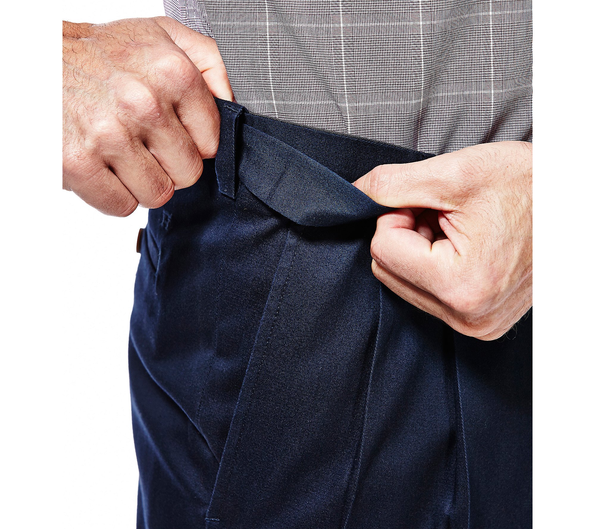 Haggar Men's Premium No Iron Khaki Classic Fit Pleat Front Casual Pant (Regular and Big & Tall Sizes), Dark Navy, 36W x 30L