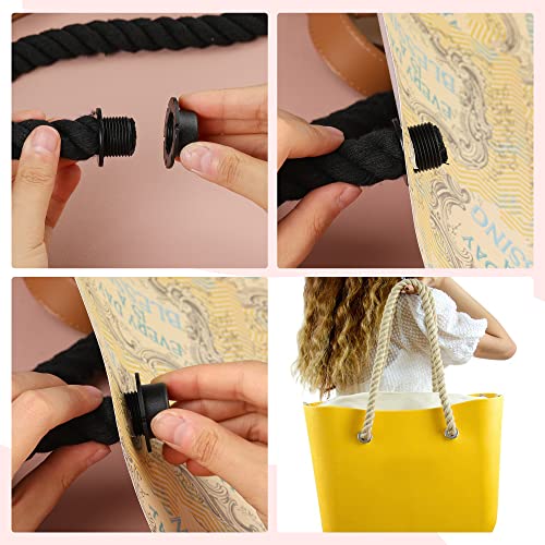 FVVMEED 25 Inch Obag Rope Handle with Canvas Insert Handbag Strap Bag Braided Band Repair Replacements for Obag Bag Female Handbag Shoulder Bag Canvas Tote Purse Practical Accessories (Beige)
