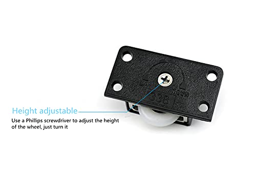 aomxay Sliding Cabinet Door Hardware, zinc Alloy Material, Suitable for Wardrobe Doors, Wardrobe Doors, Sliding Doors, Hardware Pulleys, Silent Pulleys, Wardrobe Door Sliding Plates,…