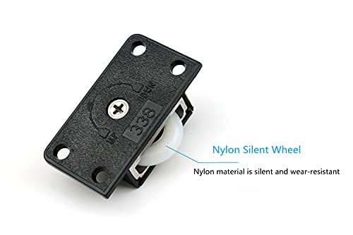 aomxay Sliding Cabinet Door Hardware, zinc Alloy Material, Suitable for Wardrobe Doors, Wardrobe Doors, Sliding Doors, Hardware Pulleys, Silent Pulleys, Wardrobe Door Sliding Plates,…