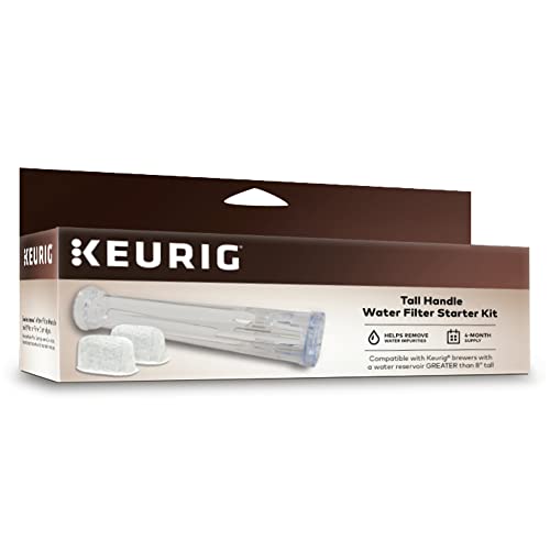Keurig Tall Handle Water Filter Starter Kit, Comes with Handle and 2 Replacement Water Filters, Compatible with Select Keurig Coffee Makers