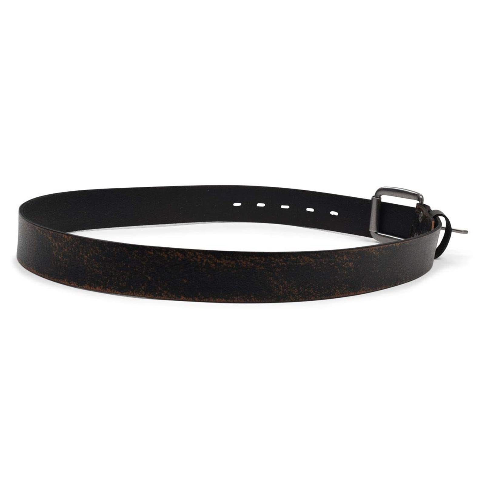 Bed|Stu Drifter - Belts for Men - Spot Clean - Single Metal Buckle - Unisex Belt - Vegetable-tanned Leather Black Abrasive 40 One Size