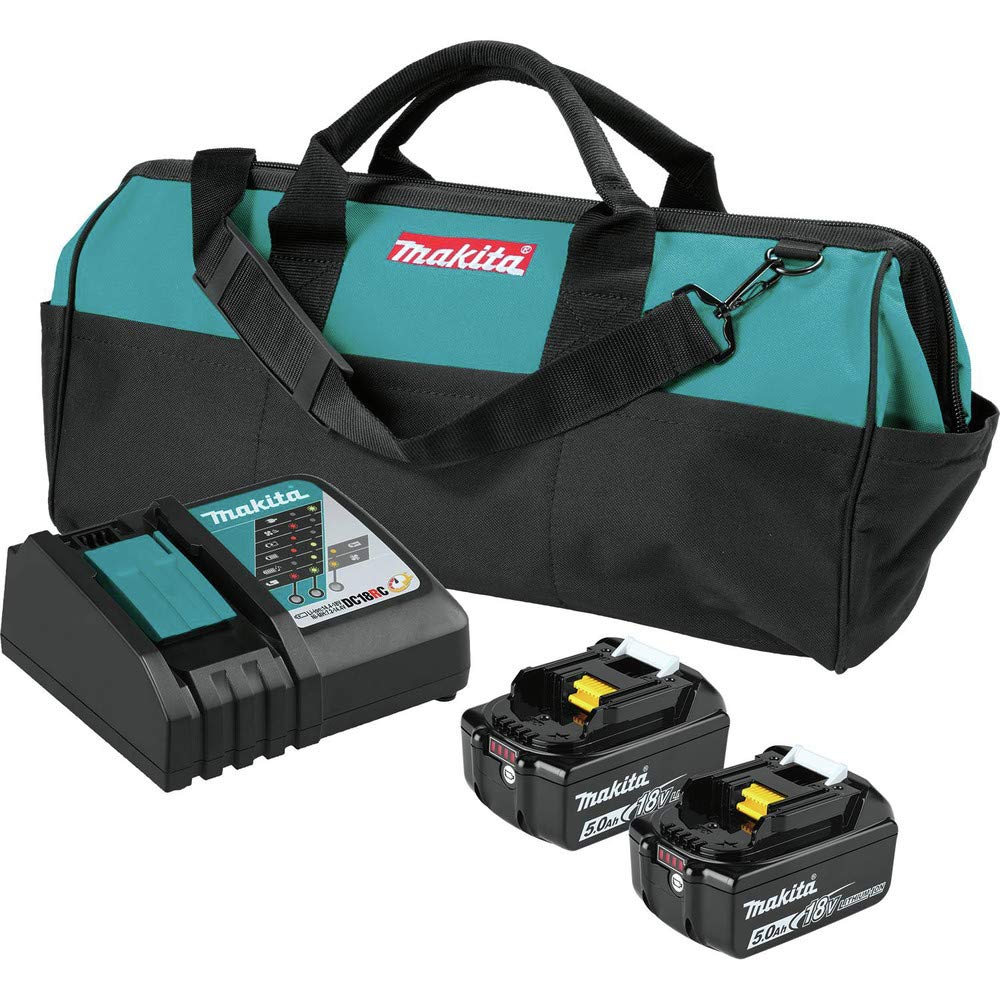 Makita BL1850BDC2X 18V LXT® Lithium-Ion Battery and Rapid Optimum Charger Starter Pack (5.0Ah)