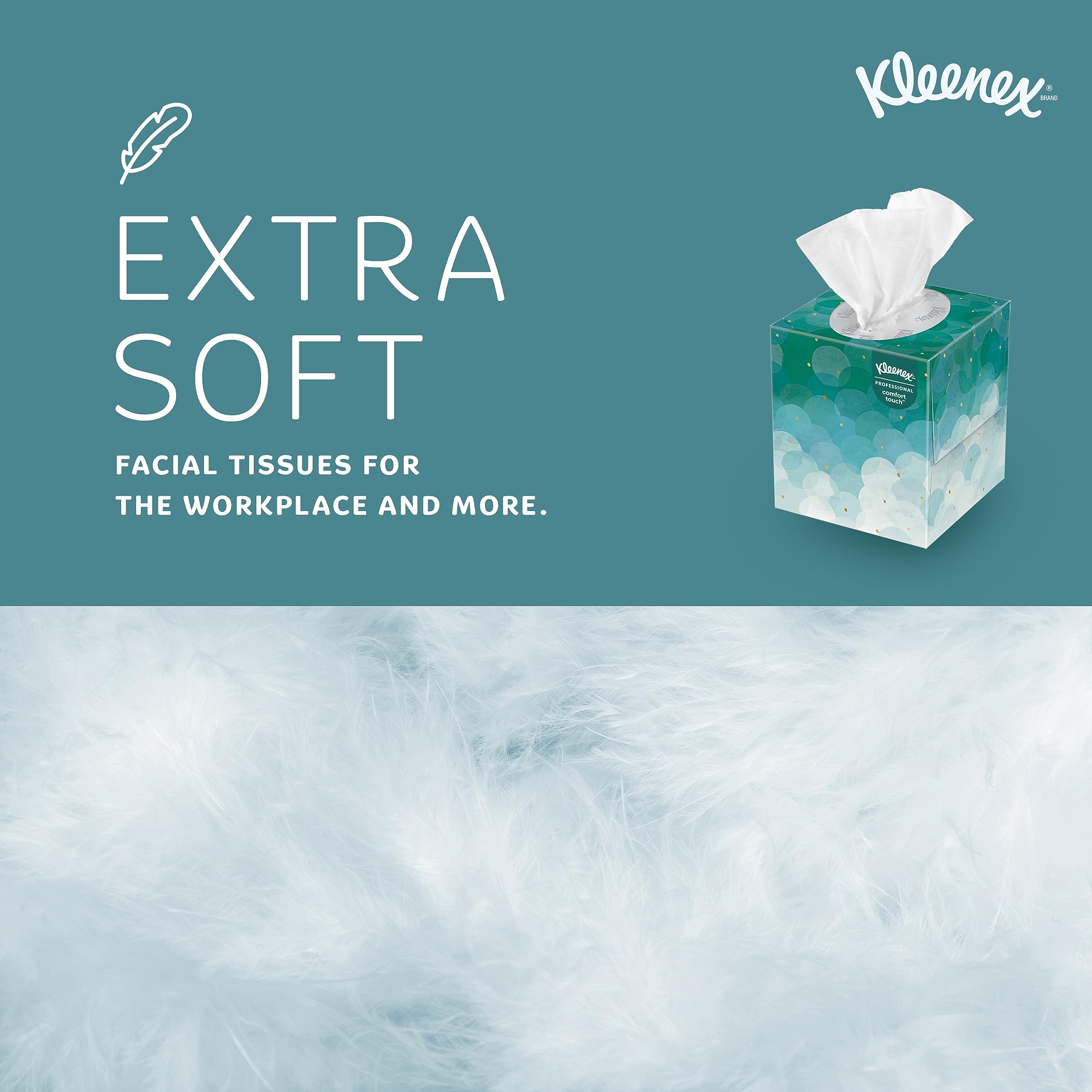 Kleenex® Professional Facial Tissue Cube for Business (21270), Upright Face Tissue Box, 90 Tissues/Box, 36 Boxes/Case, 3,240 Tissues/Case
