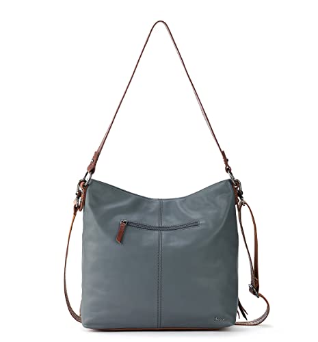 The Sak womens Ashland Bucket Bag In Leather, Dusty Blue Ii, One Size US
