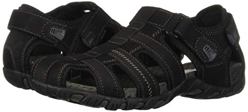 Nunn Bush Men's Rio Bravo Fisherman Closed Toe Outdoor Sandal, Black, 11 Wide