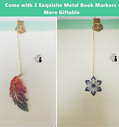 Diamond Painting Bookmarks 4 Sets Animal 5D Diamond Bookmarks with Unique Pendant Diamond Painting Kits for Kids Adults Beginners