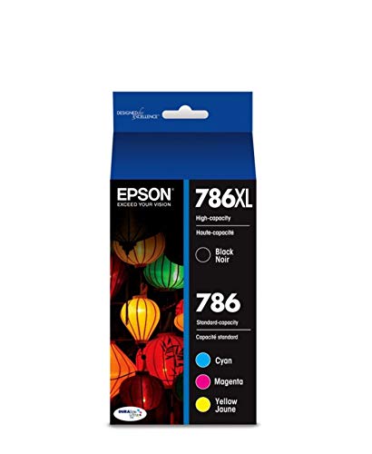 Epson Durabrite Ultra 786xl High Yield Black and 786 Standard Color C/m/y Ink Cartridges - T786xl-bcs