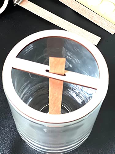 Wooden wick holder, Wick Centering Tool for Single Wooden Wick Candle, 1-Wooden Wick Stabilizer, Wooden Wick Holder, Wick Stabilizer for Candle Making (3.75")