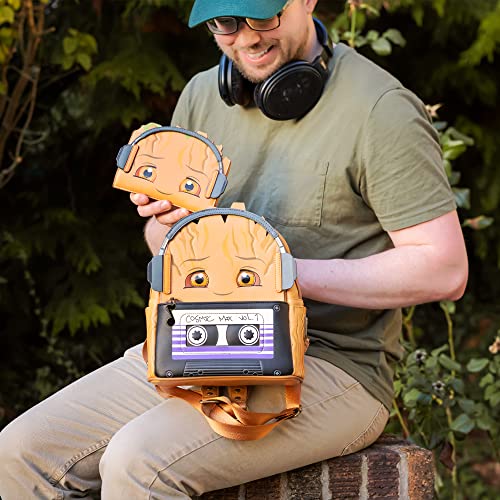Loungefly Marvel: Guardians of The Galaxy - Groot with Headphones Wallet, Amazon Exclusive, Multicolor (MVWA0189)