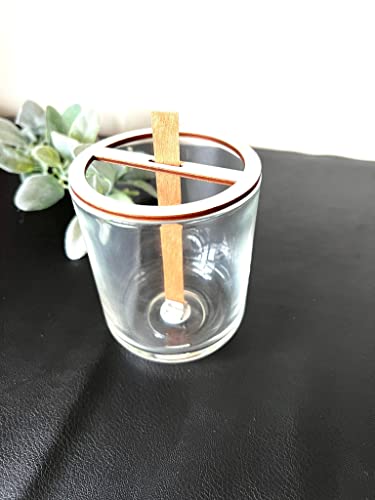 Wooden wick holder, Wick Centering Tool for Single Wooden Wick Candle, 1-Wooden Wick Stabilizer, Wooden Wick Holder, Wick Stabilizer for Candle Making (3.75")
