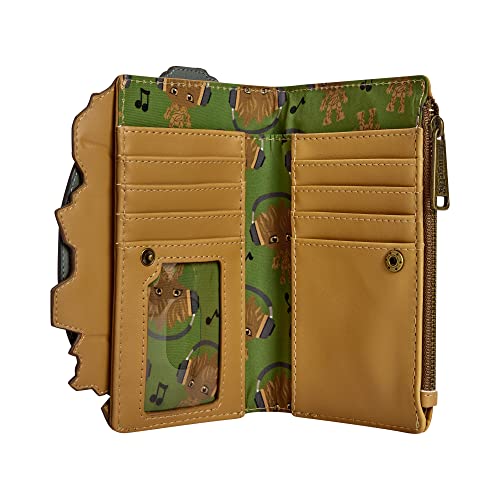 Loungefly Marvel: Guardians of The Galaxy - Groot with Headphones Wallet, Amazon Exclusive, Multicolor (MVWA0189)