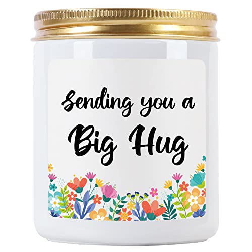 Lavender Scented Candles - Sending You a Big Hug - Birthday Christmas Gift for Women,Friends,her - Inspirational Gifts Thinking You Gifts Friendship Presents for Female Sister Coworker