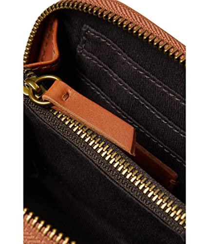 Madewell The Zip Wallet in Leather Burnished Caramel One Size
