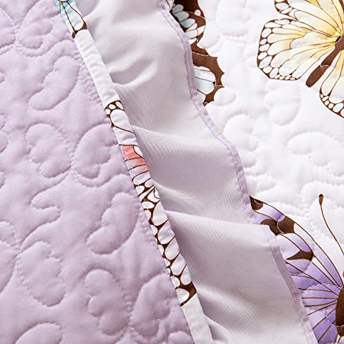 Lush Decor Flutter Butterfly Throw Blanket, 60" x 50", Lilac
