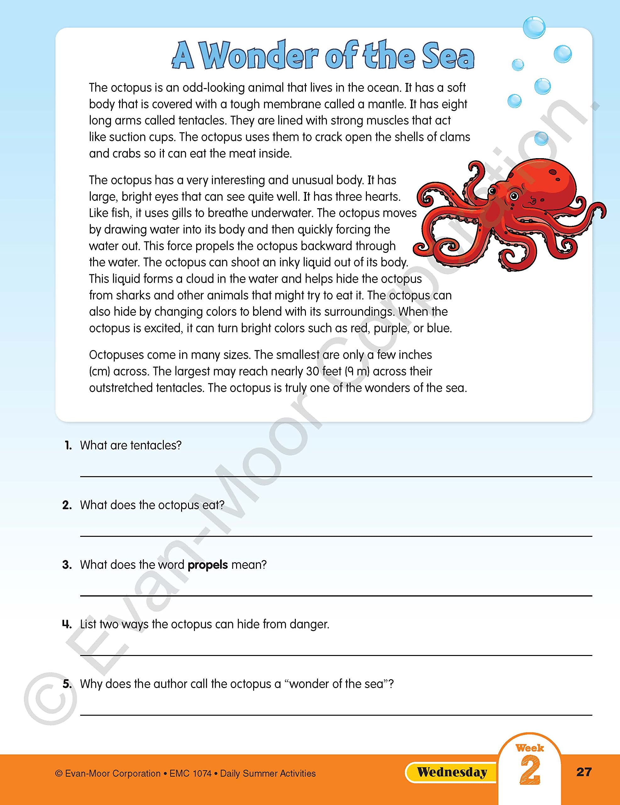 Evan-Moor Daily Summer Activities, Grade 3-4