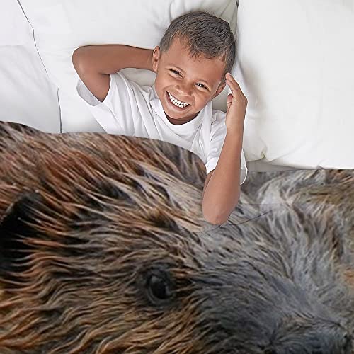 CafePress Beaver Swimming Sherpa Fleece Throw Blanket