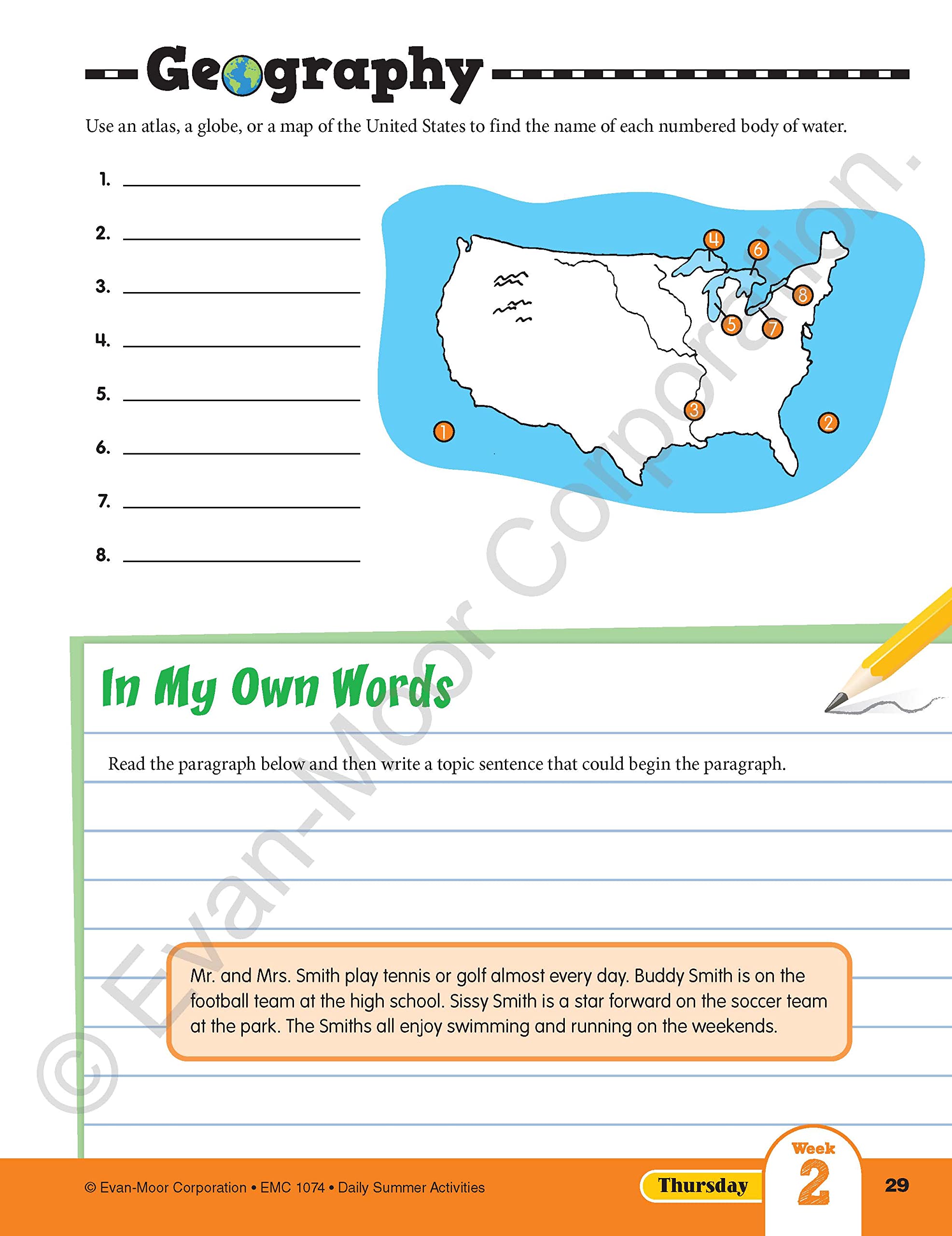 Evan-Moor Daily Summer Activities, Grade 3-4