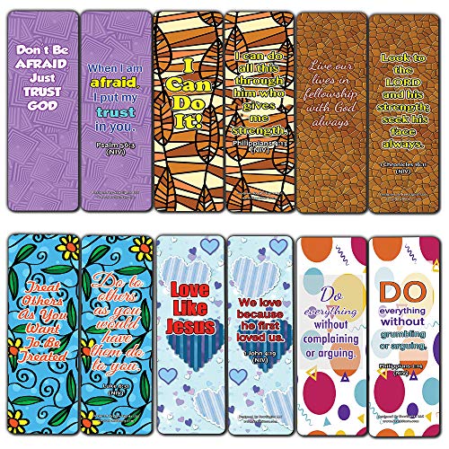 Devotional Bible Verses for Kids Bookmarks Cards (30 Pack) - Life Changing Scriptures - Basket Stuffers for Good Friday Easter Children Day Thanksgiving Christmas Sunday School for Boys and Girls