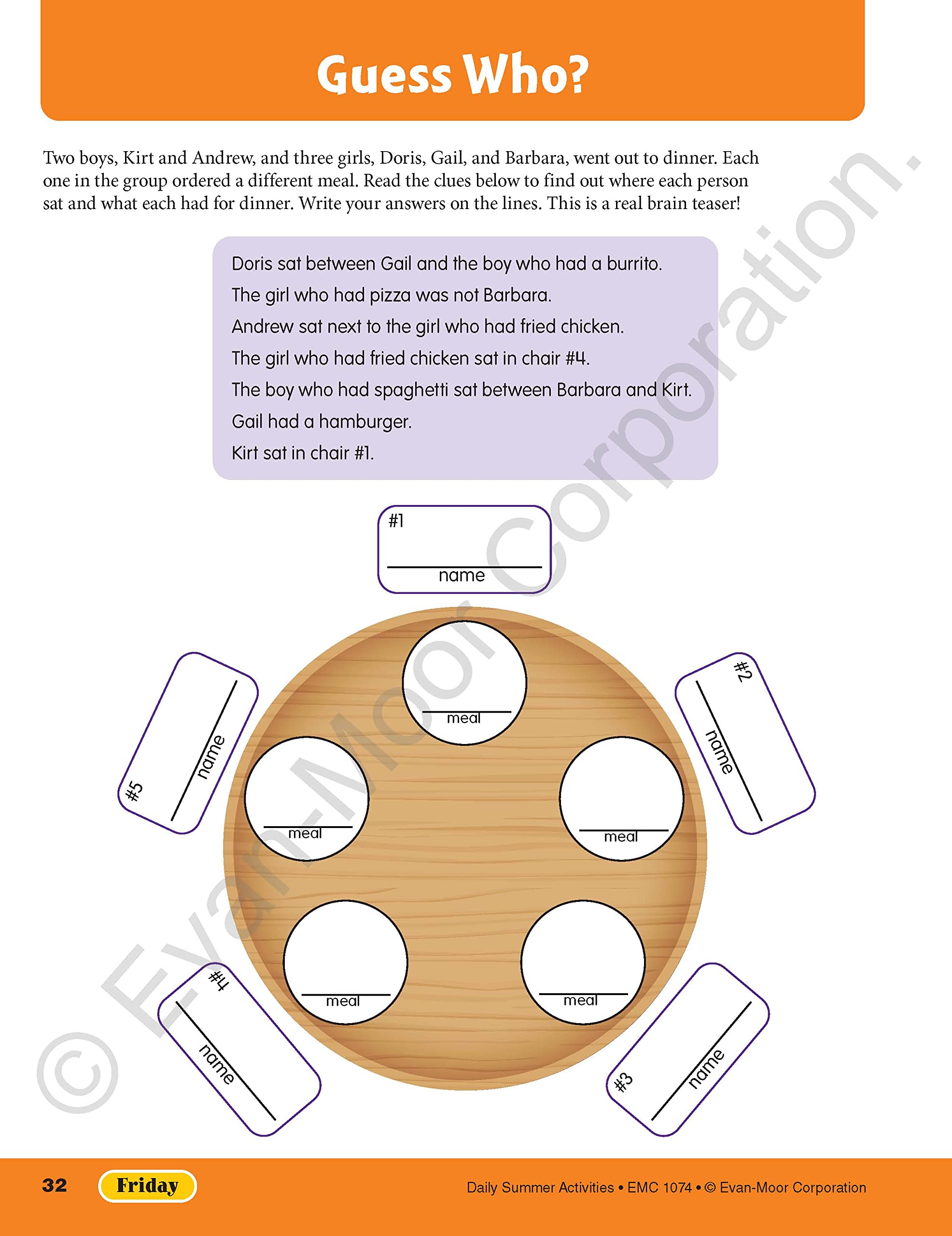 Evan-Moor Daily Summer Activities, Grade 3-4