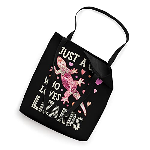 Lizard Just A Girl Who Loves Lizards Flower Women Floral Tote Bag