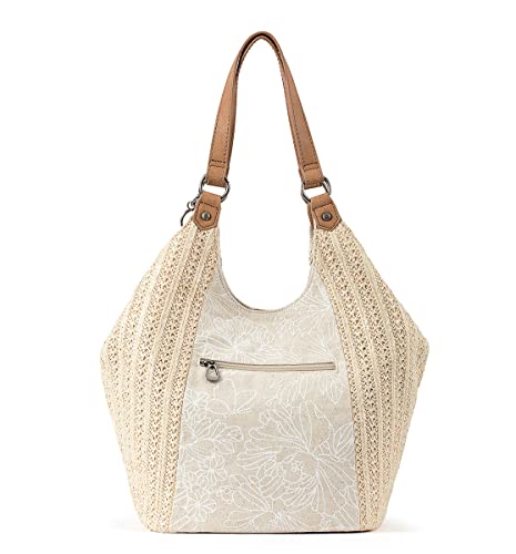 Sakroots womens Roma Straw Shopper, White Flower Blossom, One Size US