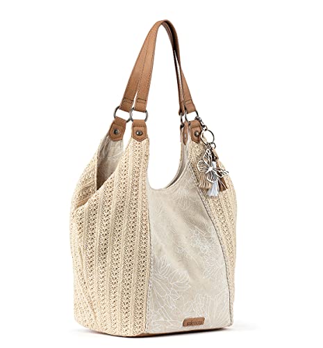 Sakroots womens Roma Straw Shopper, White Flower Blossom, One Size US