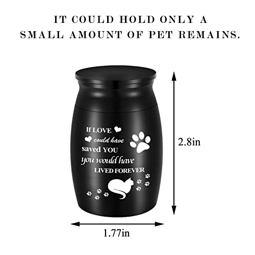 Small Cremation Urns for Pet Ashes Mini Cat Paw Keepsake Urn 2.8" Aluminium Small Ashes Urns Mini Urn for Cat Ashes Holder