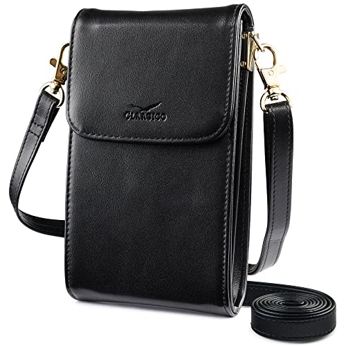 Classico Small Crossbody Phone Purse for Women - Crossbody Bag Wallet for Phone, Cards, Accessories (Medium, Black)