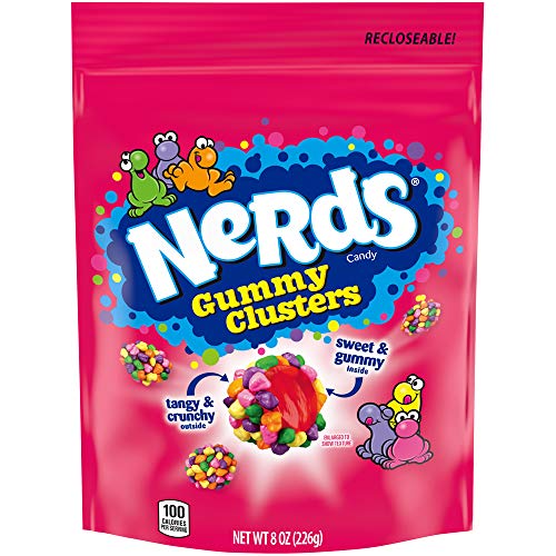 Nerds Rainbow Gummy Clusters Candy - Resealable 8 Ounce Bag |Easter Gift Basket Candy| Easter Egg Filler