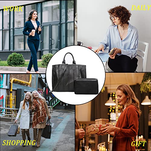 Women Fashion Leather Handbags Large Satchel Purses Woven Totes Top-handle Bag for travel/work/gift set (Green)
