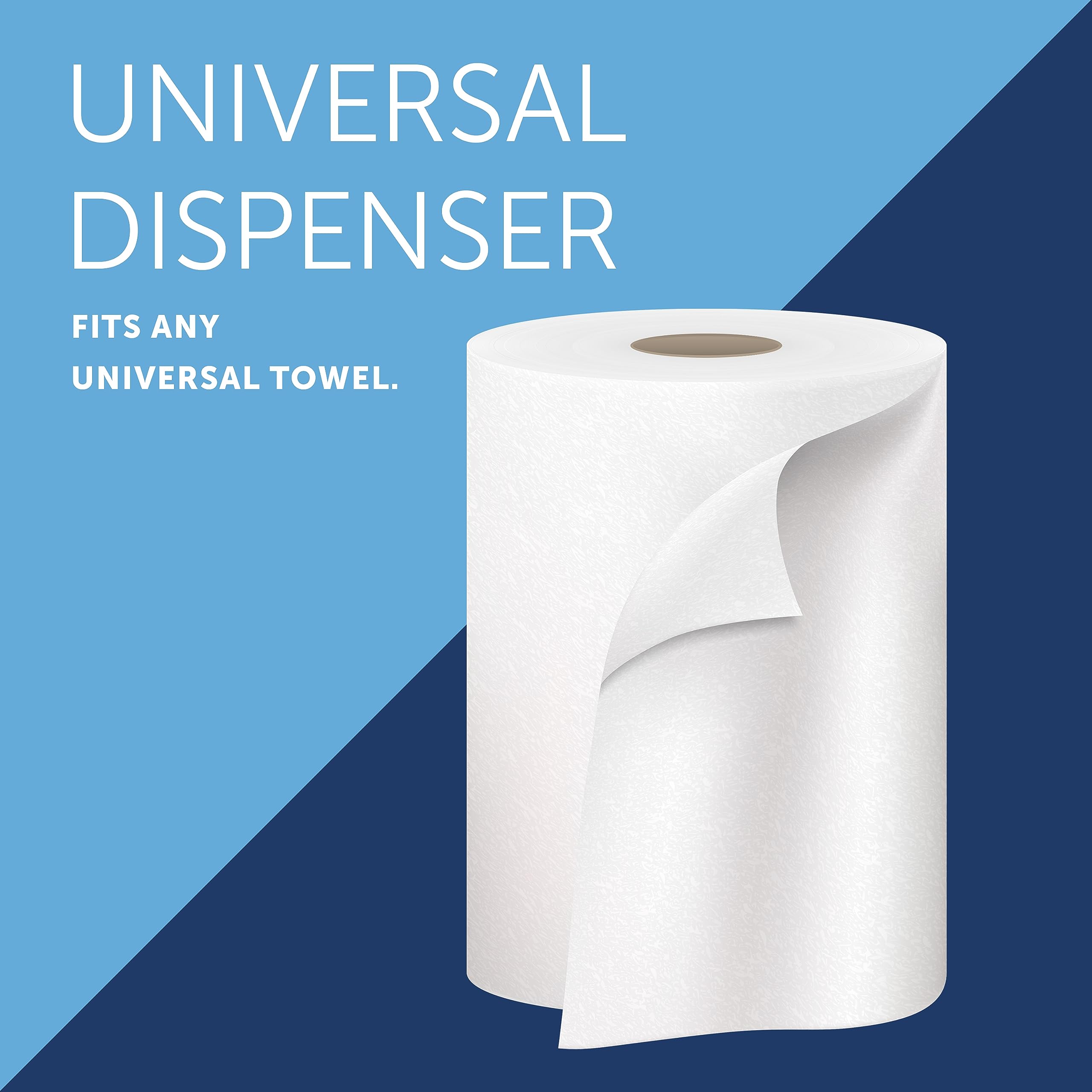 Sanitouch Hard Roll Paper Towel Dispenser (09991), Hands-Free Pull Dispensing, White