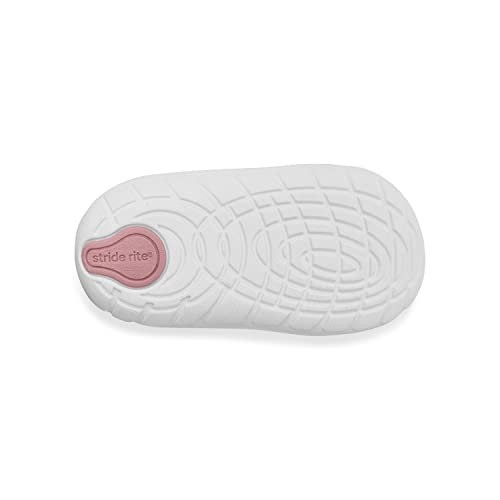 Stride Rite Baby Girls SM Zips Runner Sneaker, Pink, 3 Infant