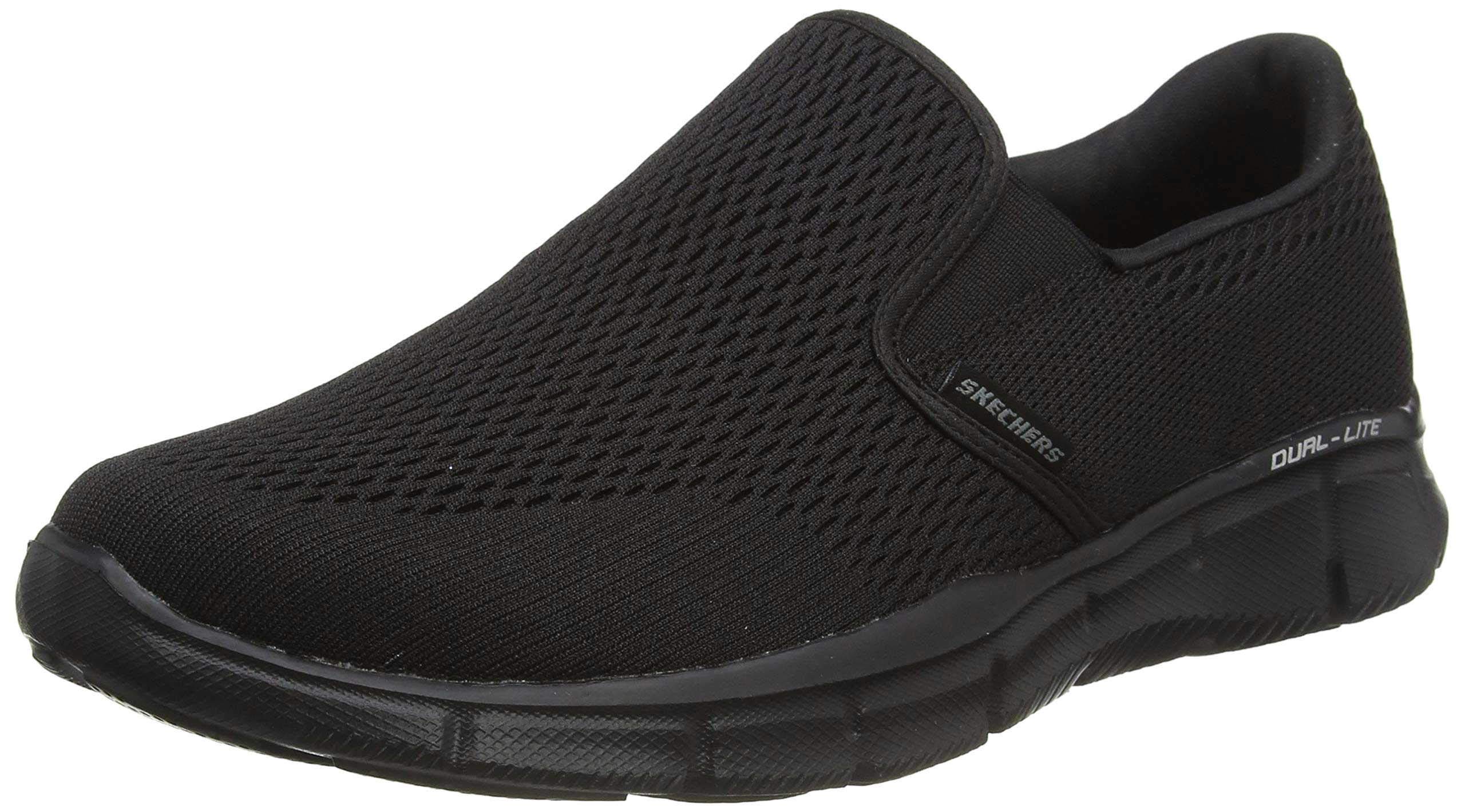 Skechers mens Equalizer Double Play Slip On Loafer, Black, 11.5 Wide US