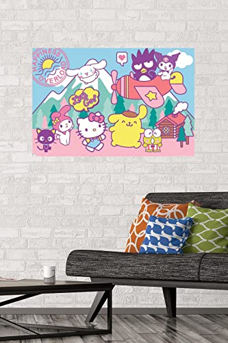 Trends International Hello Kitty and Friends - Happiness Overload Wall Poster, Bedroom