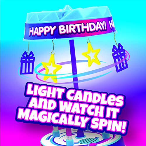 BEST PARTY EVER! Spincredible Candle, Singing Candle-Powered Spinning Cake Topper, Reusable Birthday Candle, Fits Any Size Cake, Great for Birthdays, 1 Count