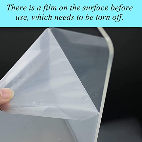 QPEY Clear Acrylic Shelves,15" Invisible Floating Bookshelf Wall Mounted Wall Shelves for Picture Display,Record Storage,Book,Magazine,Files Organizer-Acrylic Shelves 2 Packs
