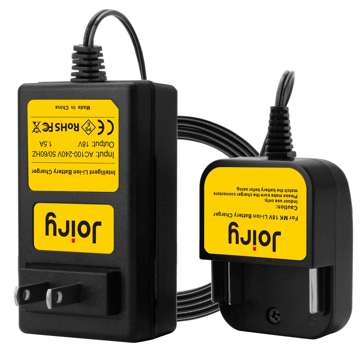Joiry 18V Li-ion Battery Charger Compatible with Makita BL1830 BL1815 194205-3 LXT400 BL1850 BL1840 BL1860 (NOT for Ni-MH/Ni-Cd Battery)