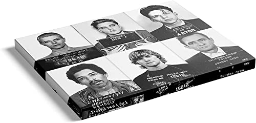 Kurt Cobain, Elvis Presley, Jimi Hendrix, David Bowie, Frank Sinatra, Johnny Cash Poster Canvas Framed, Celebrity Mugshot Poster, Mugshot Wall Art (16"x20")