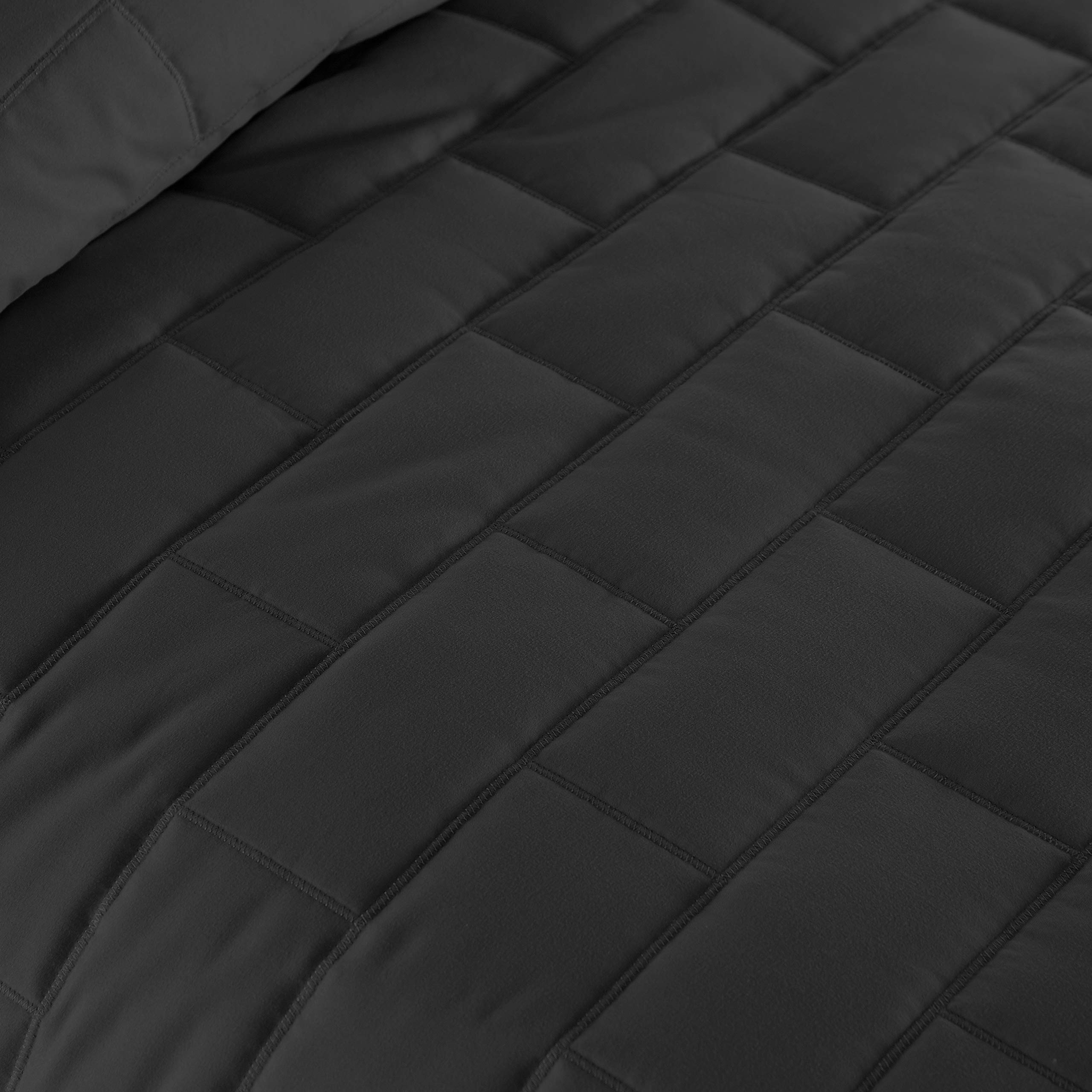 Southshore Fine Living, Inc. Twin Daybed Comforter Set, 6-Piece Twin Bedding Set with Daybed Cover, 3 Pillow Shams, Bed Skirt, Throw Pillow - Twin Day Bed Quilt Set, Brickyard Black
