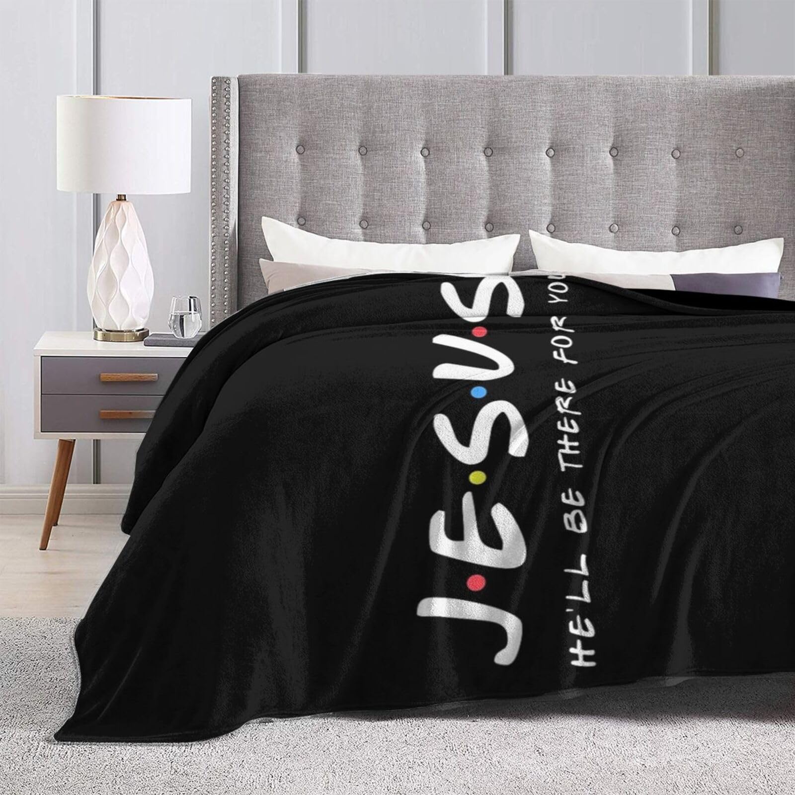 ROSIHODE Jesus Christian Throw Blanket Thin Flannel Fleece Blanket Warm Fuzzy Cozy Blankets Home Couch Bed Sofa Decoration for Women Men