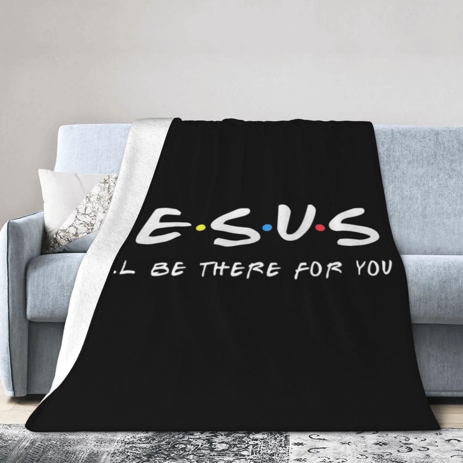 ROSIHODE Jesus Christian Throw Blanket Thin Flannel Fleece Blanket Warm Fuzzy Cozy Blankets Home Couch Bed Sofa Decoration for Women Men