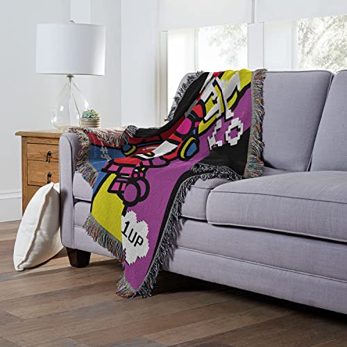 Northwest Woven Tapestry Throw Blanket, 48" x 60", Hello Kitty Cute Game