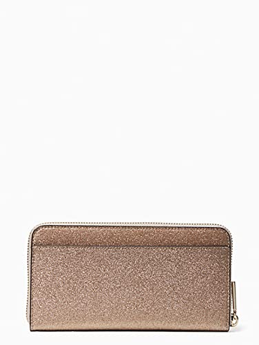 Kate Spade New York Shimmy Glitter Boxed Large Continental Wallet (Rose Gold)
