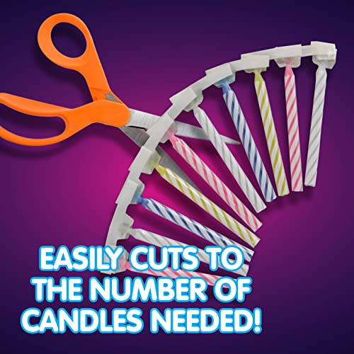 BEST PARTY EVER! Quick Light Birthday Candles - Amazing Chain Reaction - Lighting One Candle Lights Them All - Multi-Color - Great for Birthdays and More - 4-Pack (48 Candles)