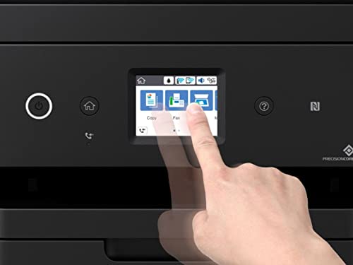Epson Workforce WF-2860 All-in-One Wireless Color Inkjet Printer - Print Scan Copy Fax - Ethernet, NFC, 2.4" Touchscreen, 14 ppm, 4800 x 1200 dpi, Auto 2-Sided Printing, 30-Sheet ADF, Voice Activated