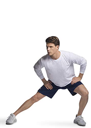 Russell Athletic Mens Cotton Performance Long Sleeve T-Shirt, White, 3XL