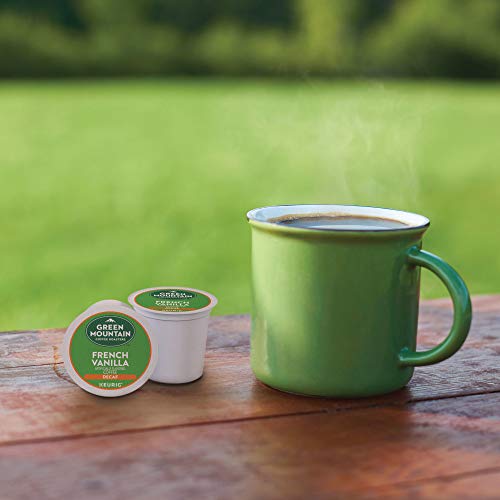 Green Mountain Coffee Roasters French Vanilla Decaf, Single-Serve Keurig K-Cup Pods, Flavored Light Roast Coffee, 72 Count